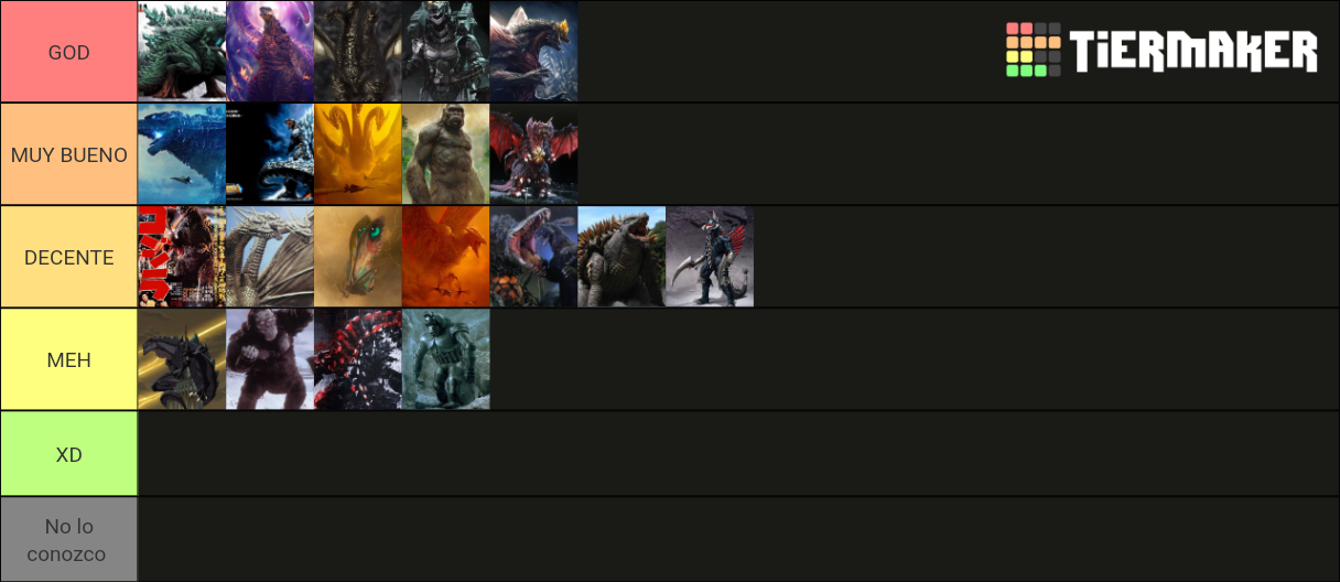 Godzilla Kaiju Tier List (Community Rankings) - TierMaker Godzilla Kaiju Tier List (Community Rankings) - TierMaker