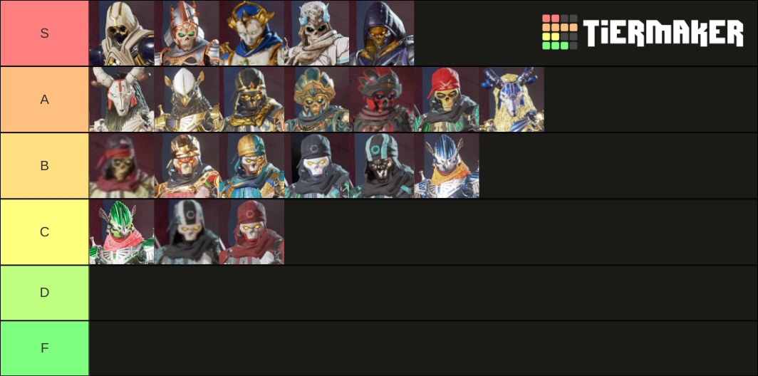 Revenant Skins Season 9 (Apex Legends) Tier List (Community Rankings) - TierMaker