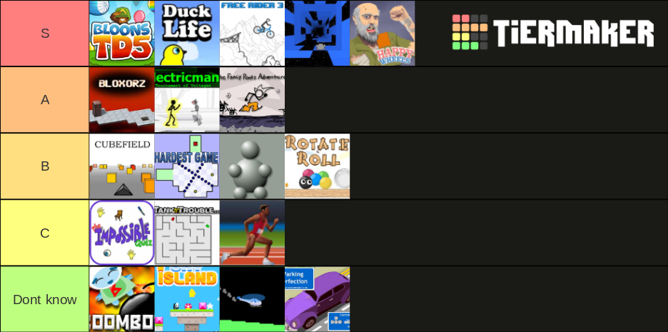 Adobe Flash Games Tier List (Community Rankings) - TierMaker