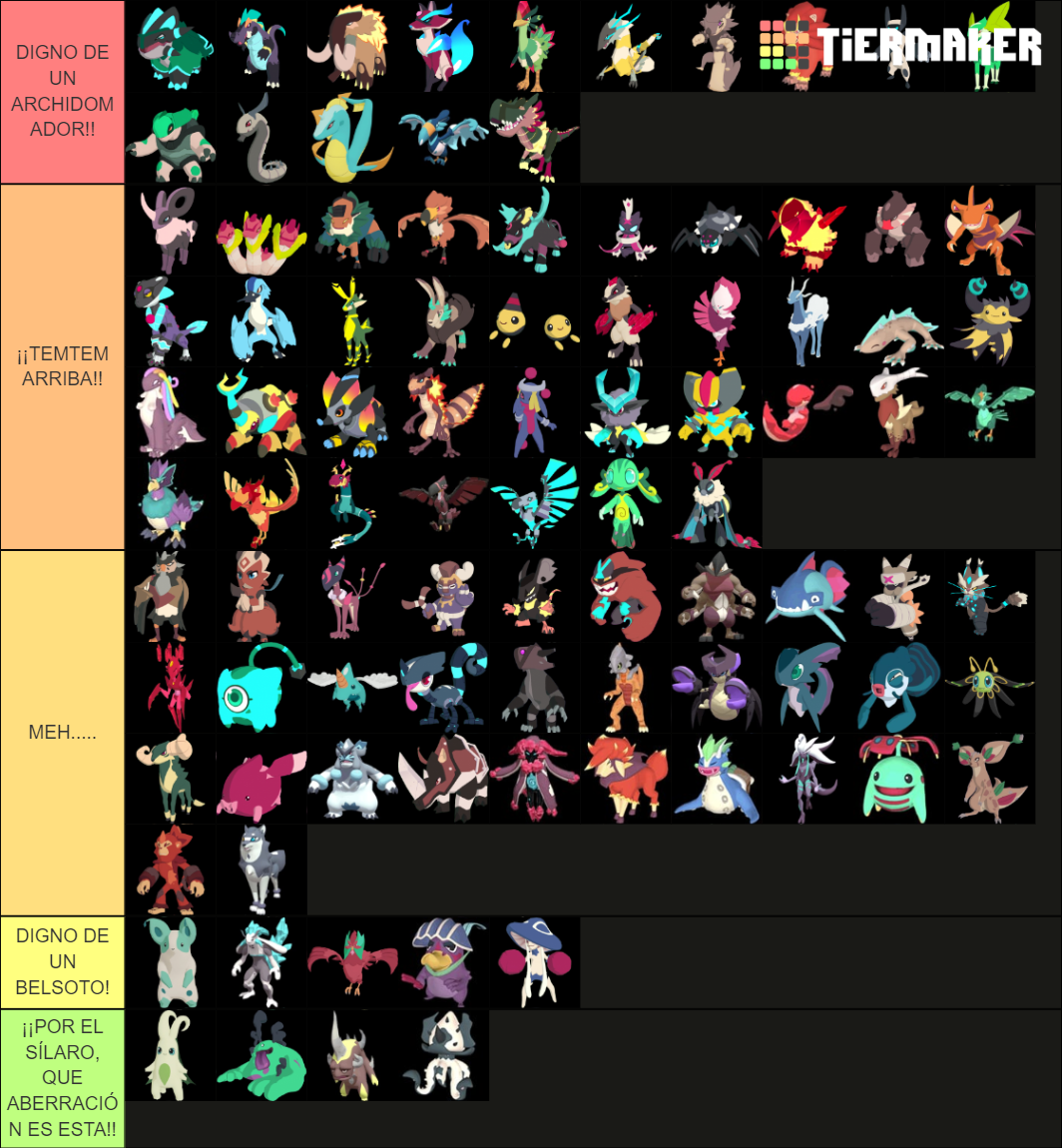 Top Diseños de Temtem Tier List (Community Rankings) - TierMaker