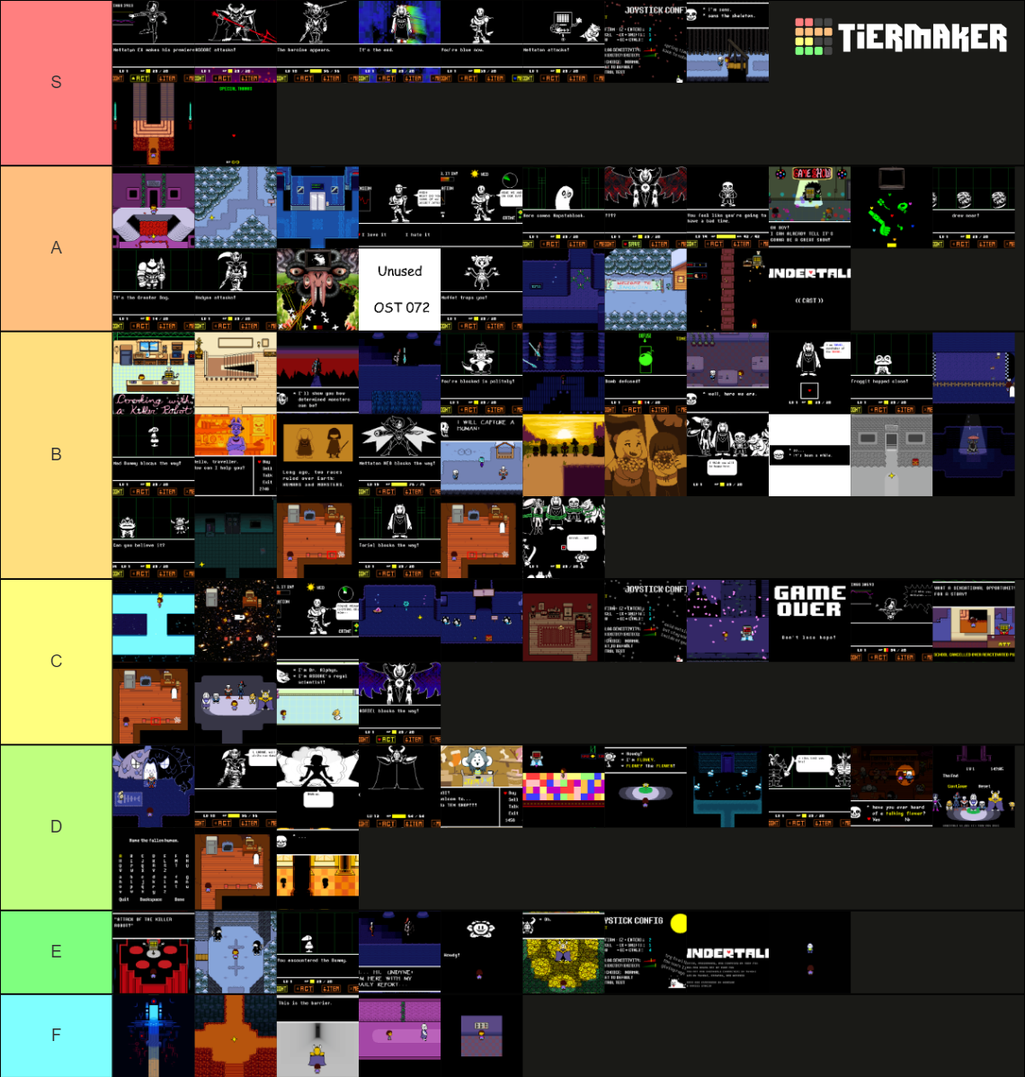 Undertale Soundtrack Tier List (Community Rankings) - TierMaker