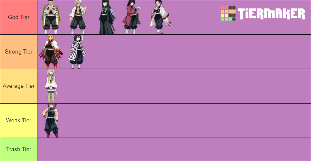 Strongest Demonslayer Hashira Tier List (Community Rankings) - TierMaker Strongest Demonslayer Hashira Tier List (Community Rankings) - TierMaker