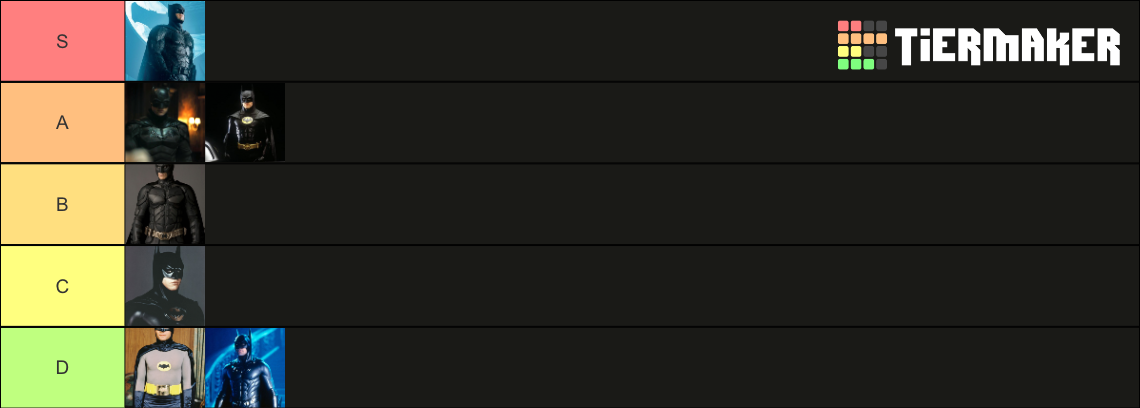 Batman Actors Tier List (Community Rankings) - TierMaker