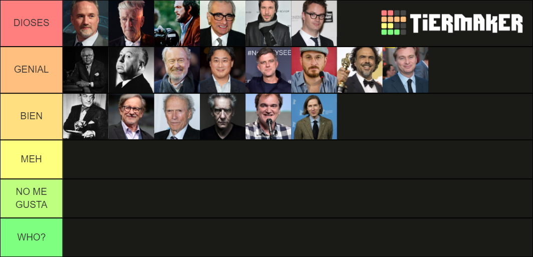 TOP 30 DIRECTORES DE CINE Tier List (Community Rankings) - TierMaker