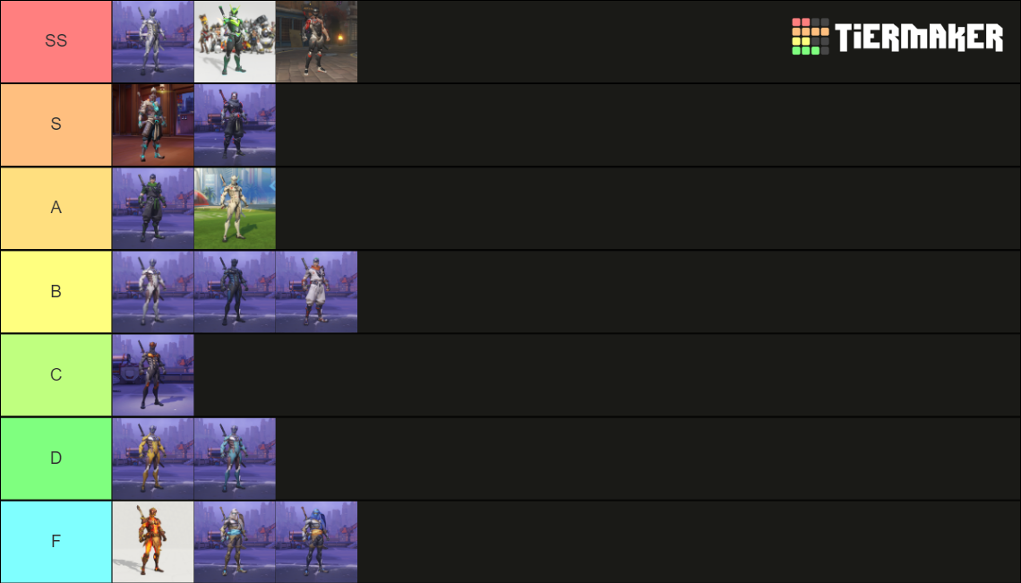 Genji Skins Tier List (Community Rankings) - TierMaker