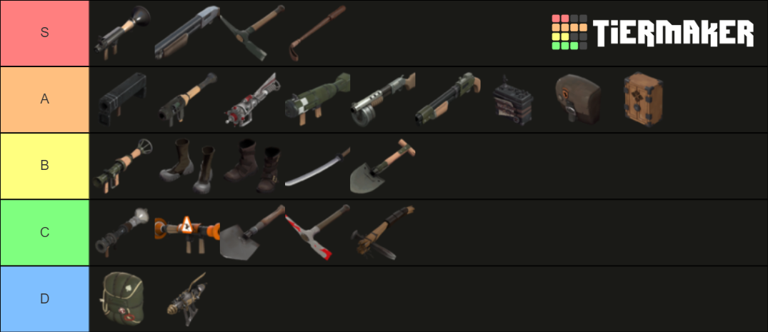 Soldier Weapons Tier List (Community Rankings) - TierMaker
