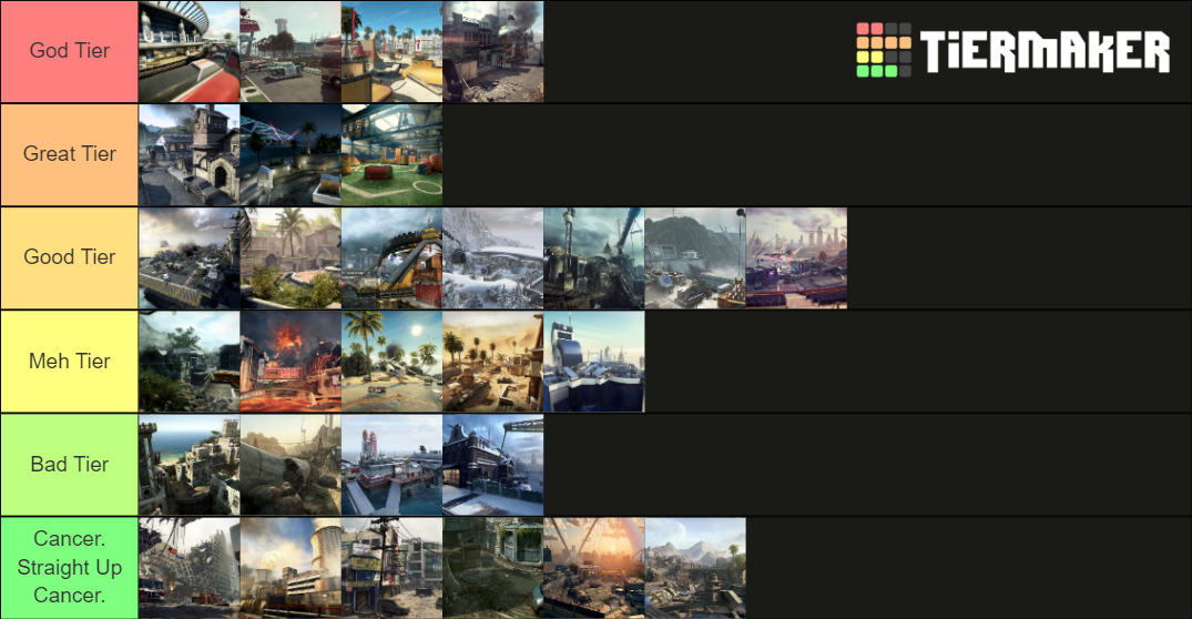 Black Ops 2 Maps Tier List (Community Rankings) - TierMaker