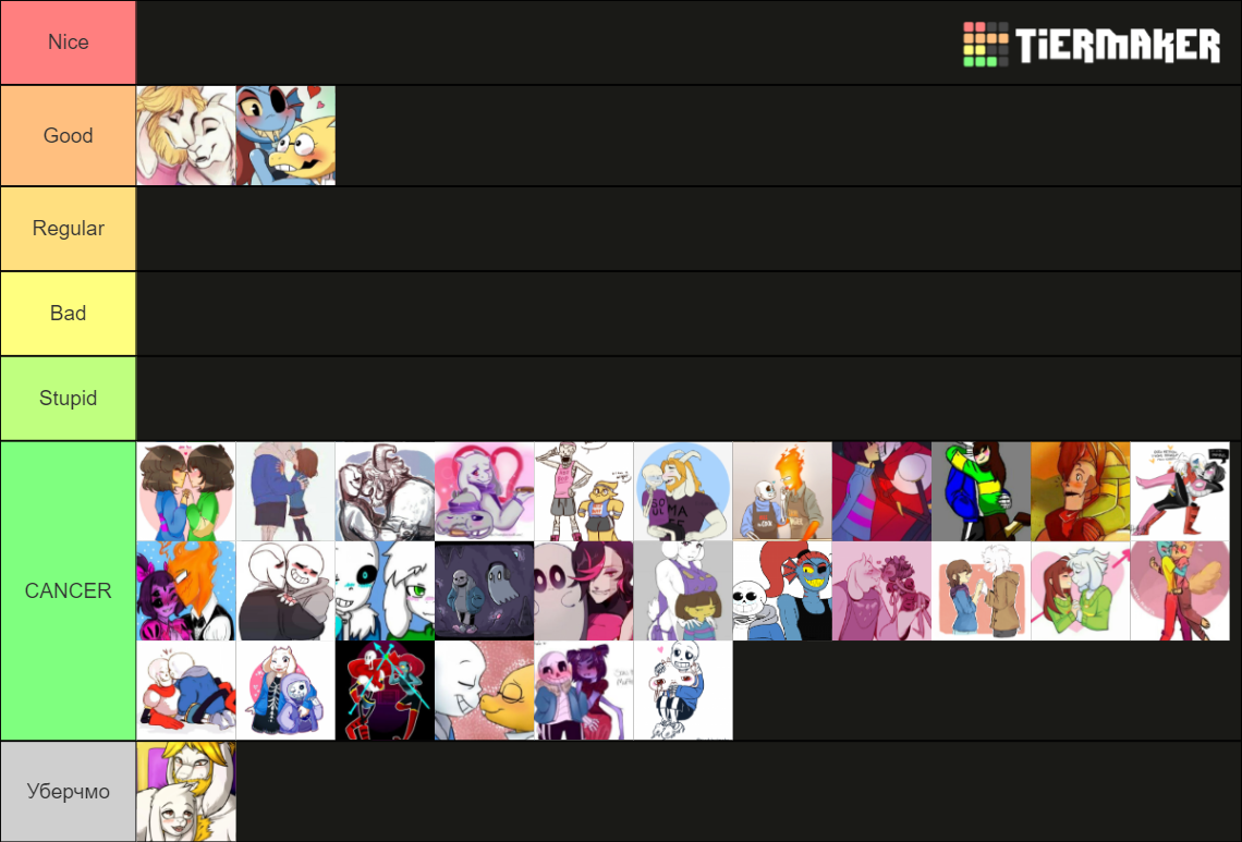 Undertale ships Tier List (Community Rankings) - TierMaker