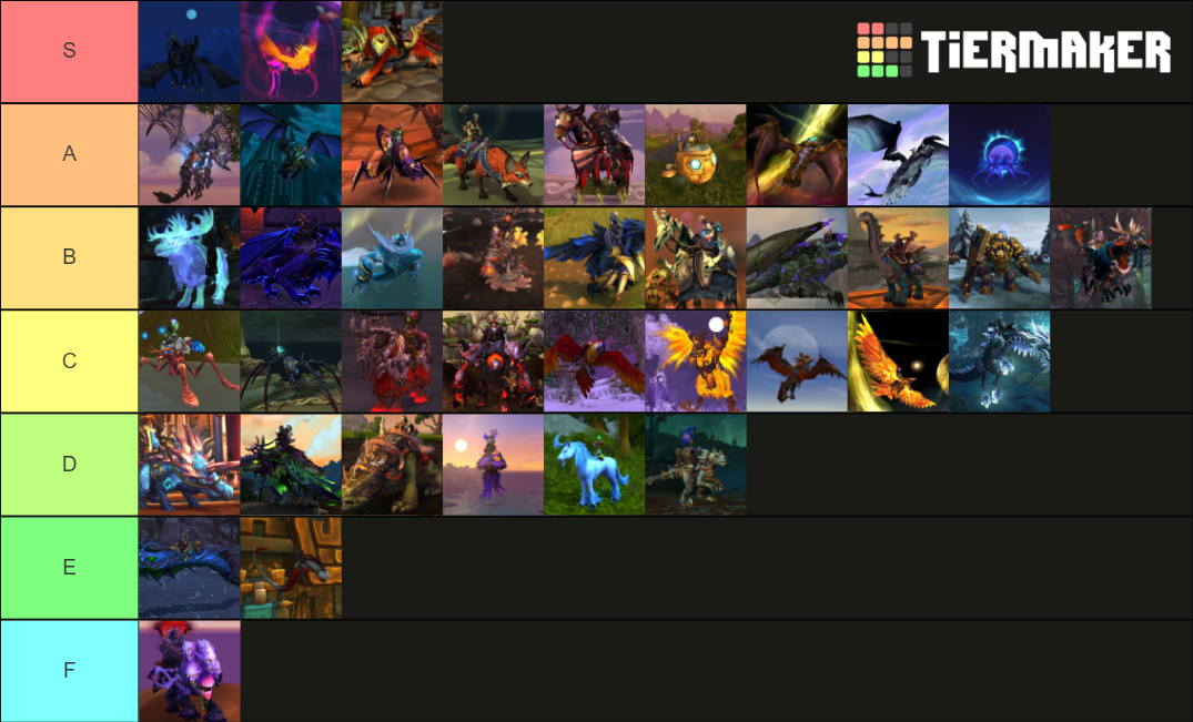 WoW notable mounts Tier List (Community Rankings) - TierMaker