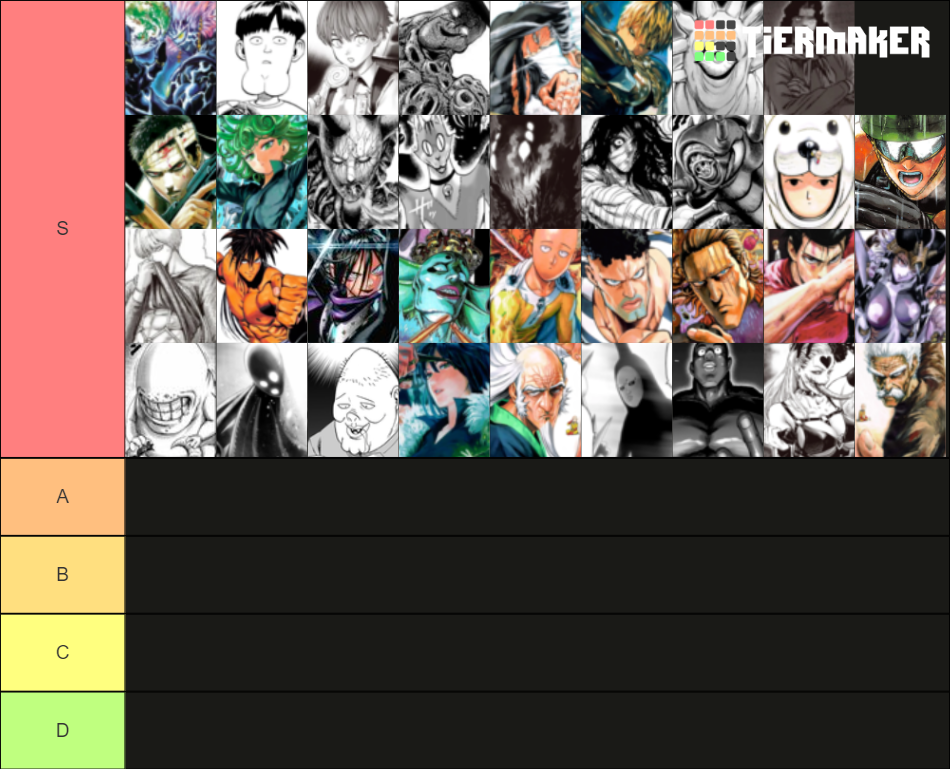 One punch man characters Tier List (Community Rankings) - TierMaker