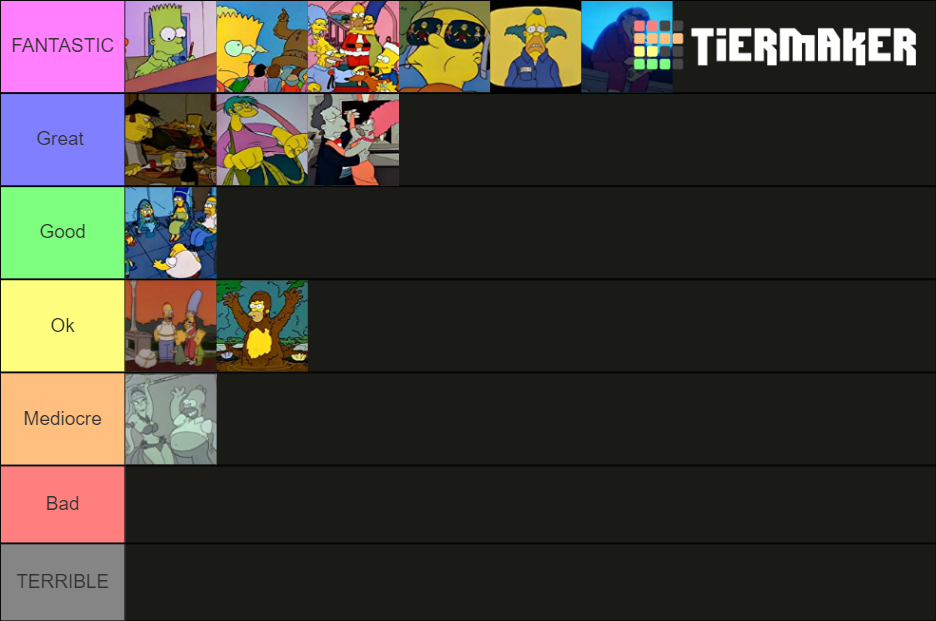 The Simpsons Season 1 Episodes Tier List (Community Rankings) - TierMaker