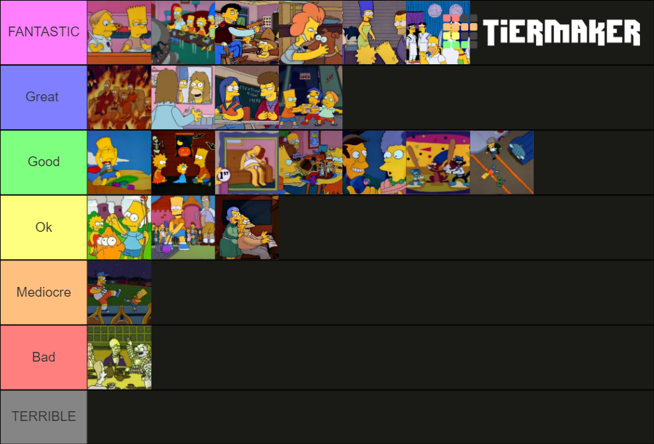 The Simpsons Season 2 Episodes Tier List (Community Rankings) - TierMaker