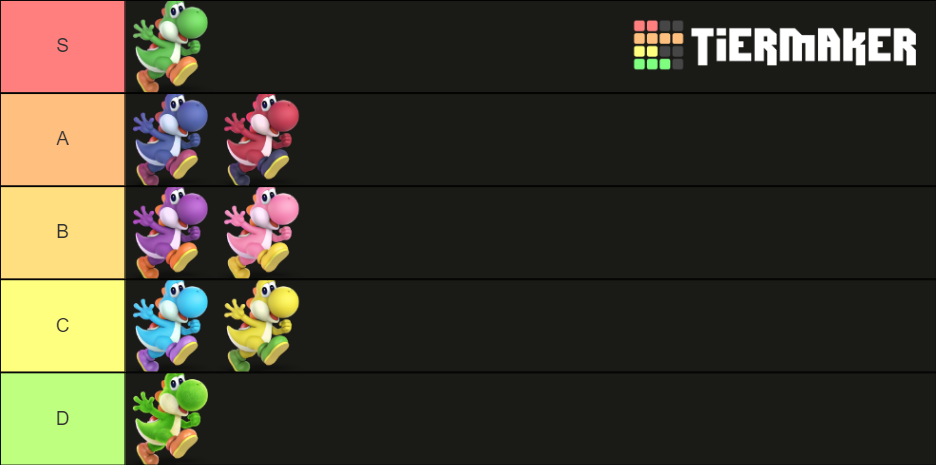 Yoshi's Alts Tier List (Community Rankings) - TierMaker