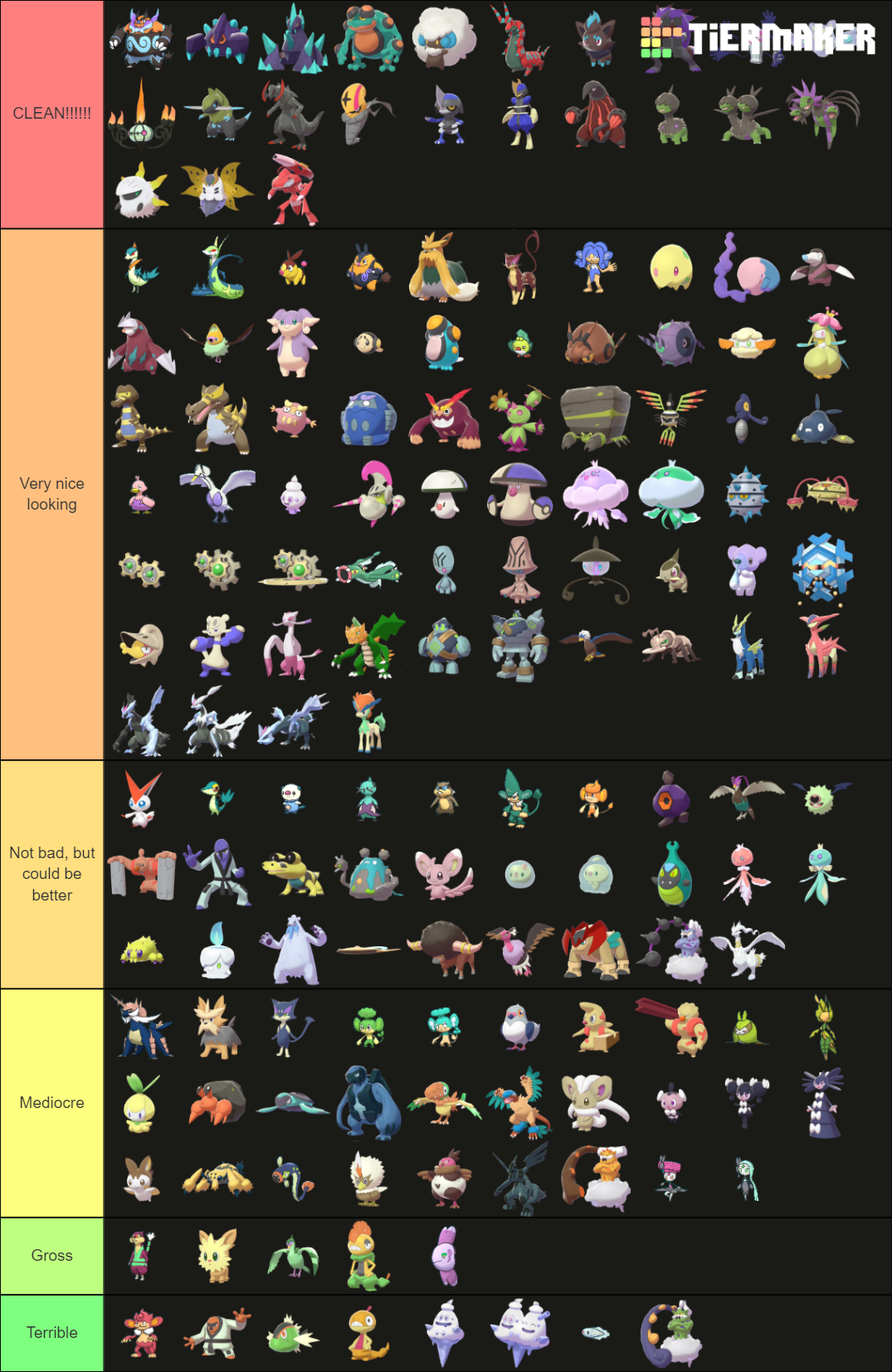 Gen 5 Pokemon Shinies Tier List (Community Rankings) - TierMaker