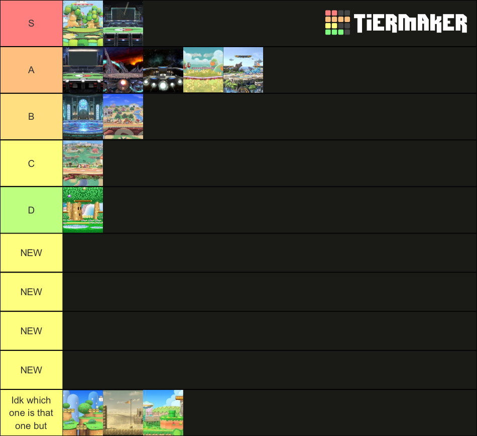 Smash Bros. Ultimate Stages Tier List (Community Rankings) - TierMaker