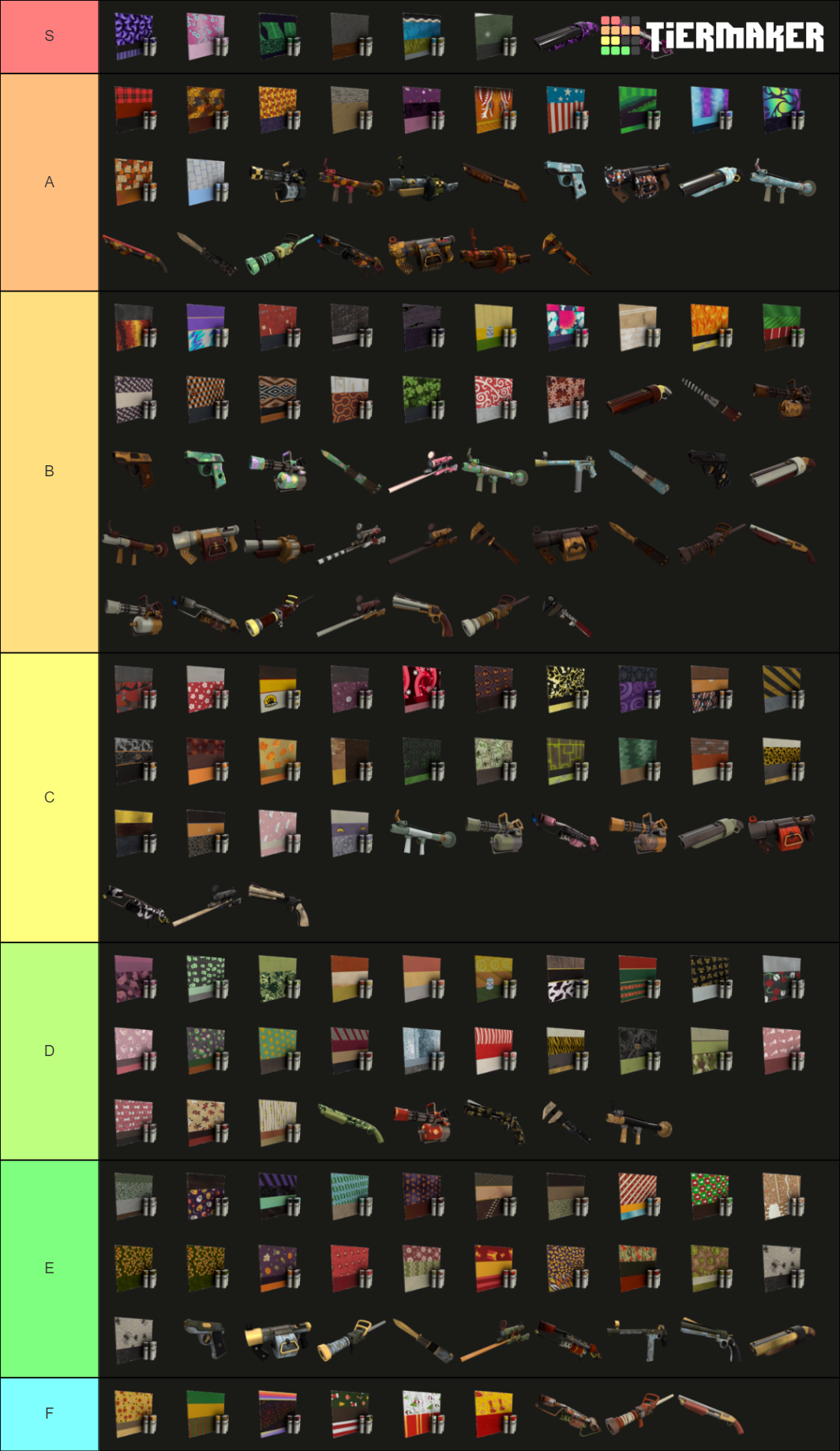 Tf2 Skins and Warpaints (as of smissmas 2020) Tier List (Community ...