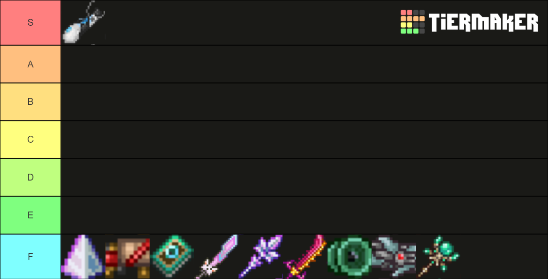 Terraria Moon Lord weapon drops Tier List (Community Rankings) - TierMaker