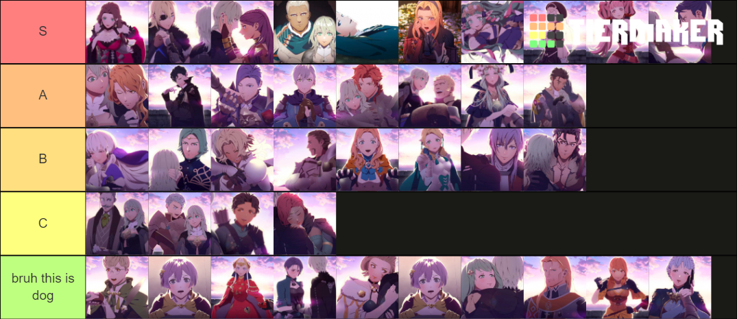 Fire Emblem Three Houses: S-Support Art Tier List (Community Rankings ...