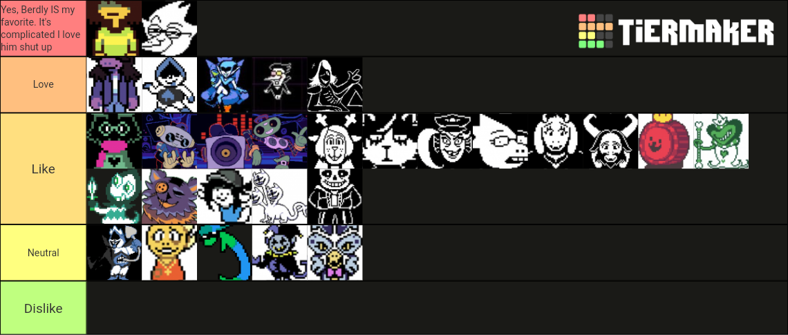 Deltarune Characters (Chapter 1 + 2) Tier List (Community Rankings ...