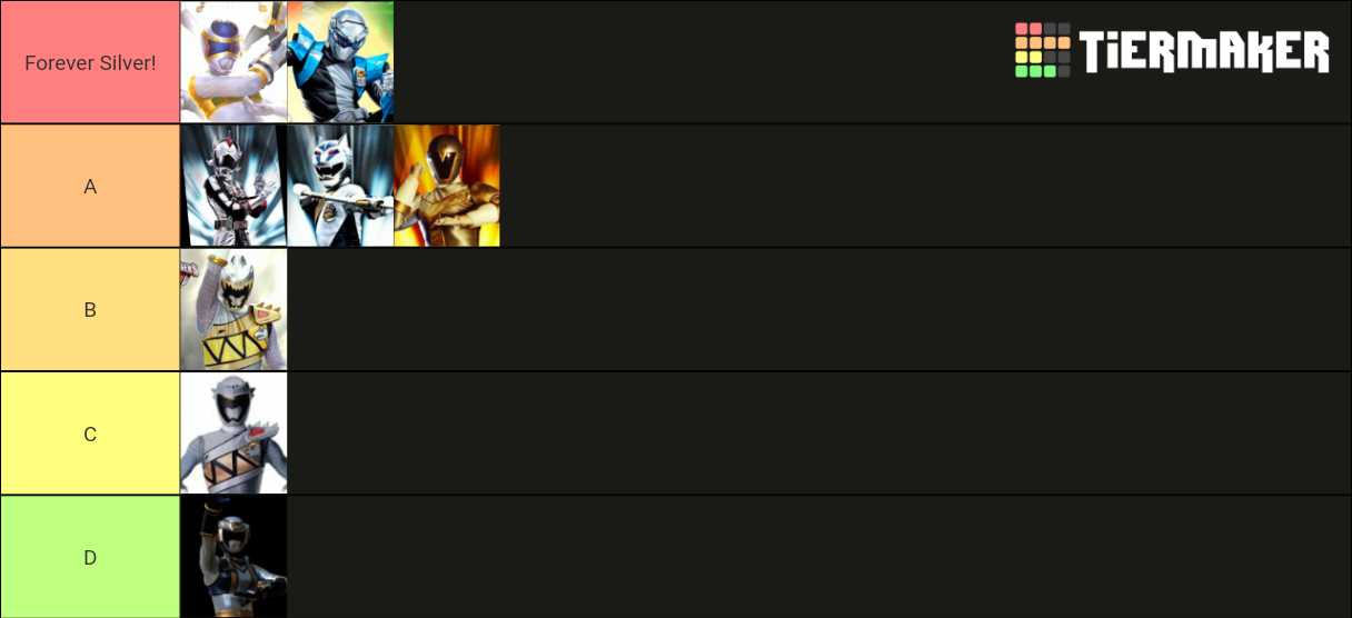 Power Rangers All Silver Rangers Tier List (Community Rankings) - TierMaker