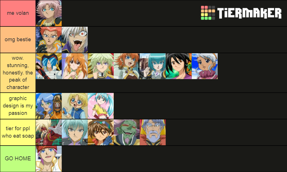 Bakugan Characters Season 1&2 Tier List (Community Rankings) - TierMaker