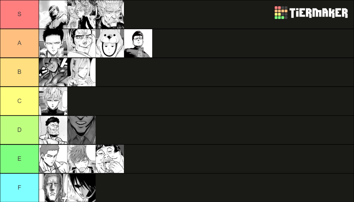S class One Punch Man Tier List (Community Rankings) - TierMaker