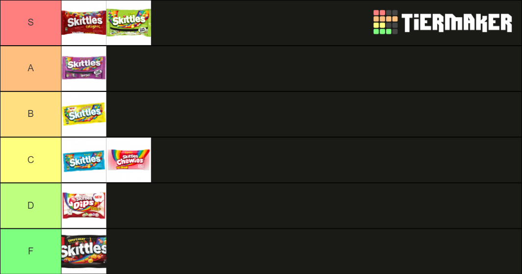 Skittles Tier List (Community Rankings) - TierMaker