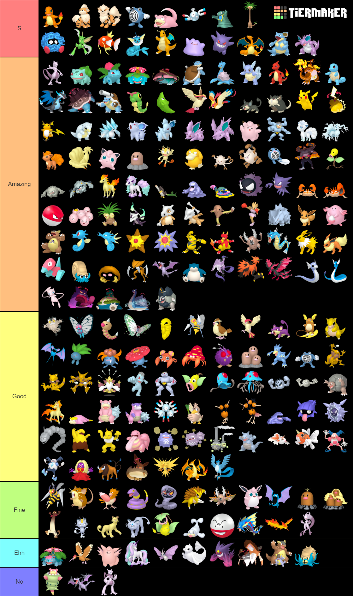 Pokemon Gen 1 Tier List (Community Rankings) - TierMaker
