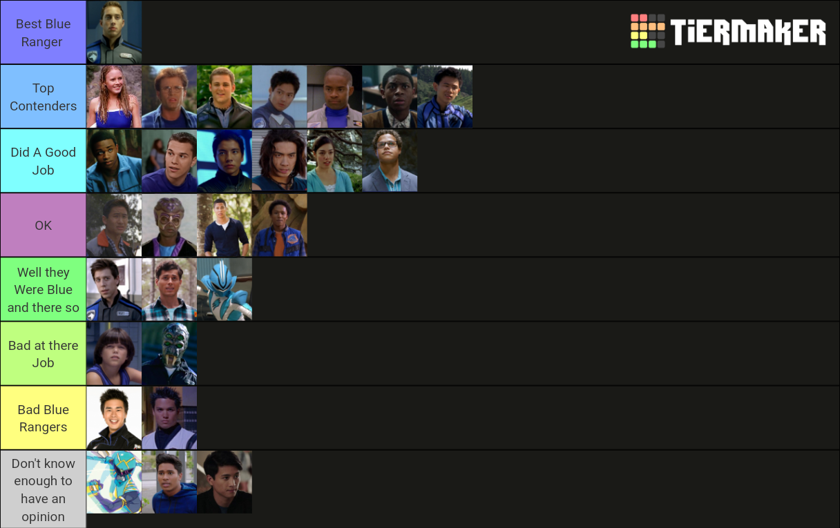 EVERY Blue Power Ranger (As of August 2020) Tier List (Community ...