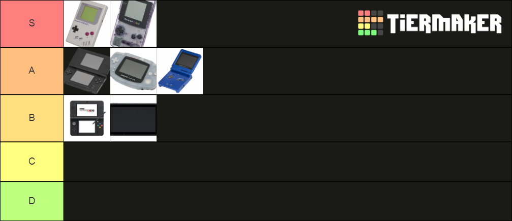 Nintendo Handhelds Tier List (Community Rankings) - TierMaker