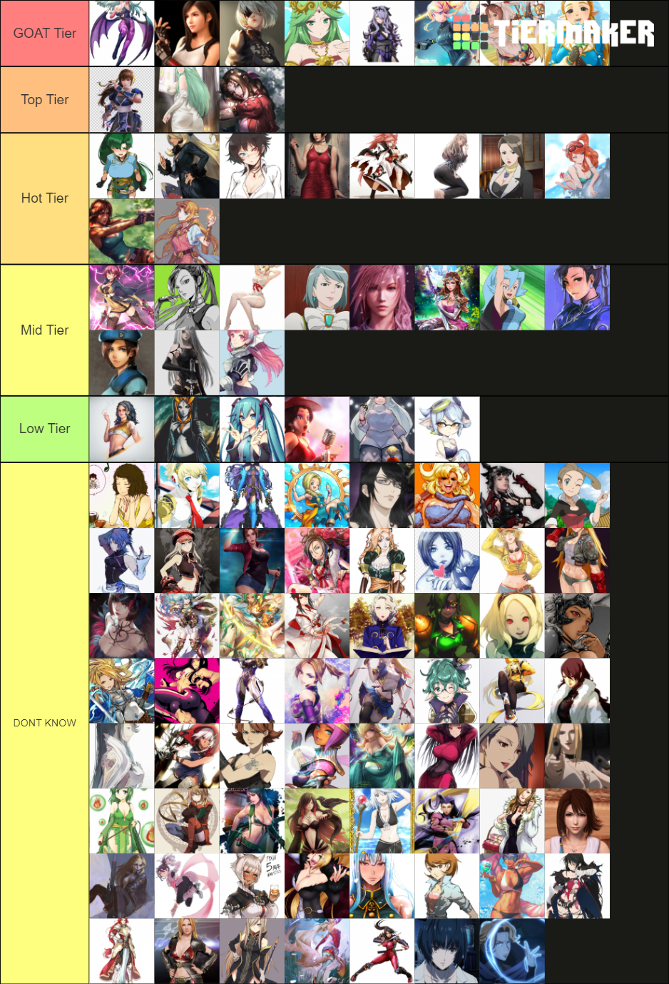 Video Game Waifus Japanese Games Edition Tier List (Community Rankings ...