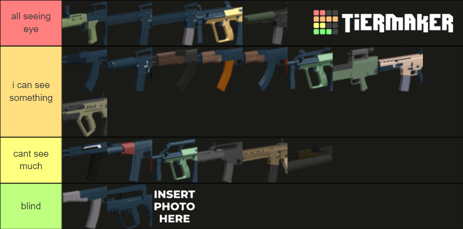 pf assault rifle ironsight Tier List (Community Rankings) - TierMaker