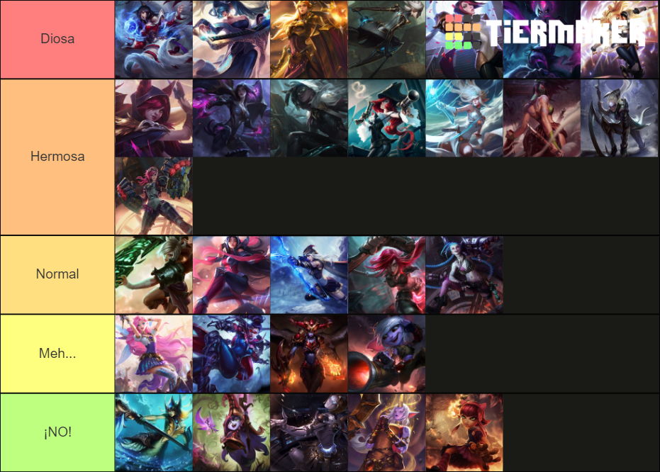 LoL: Wild Rift Waifu Tier List (Community Rankings) - TierMaker