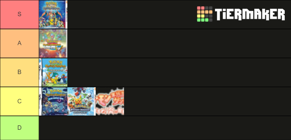 Pokemon Mystery Dungeon Games Tier List (Community Rankings) - TierMaker Pokemon Mystery Dungeon Games Tier List (Community Rankings) - TierMaker