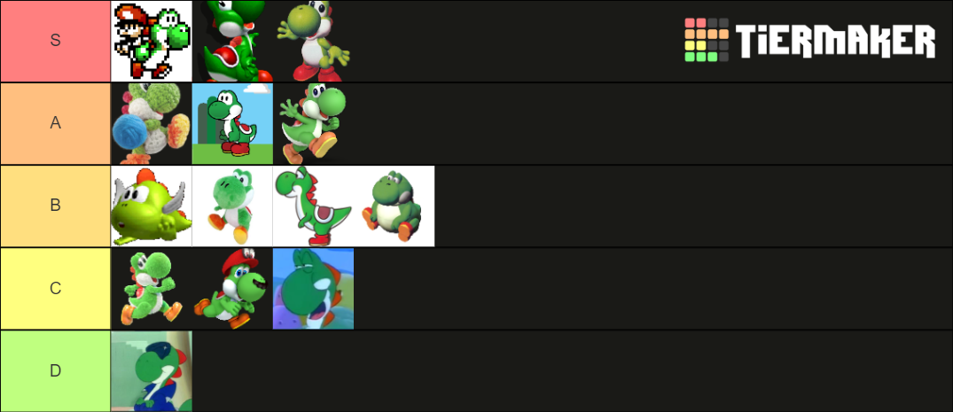 Yoshi Designs Tier List (Community Rankings) - TierMaker