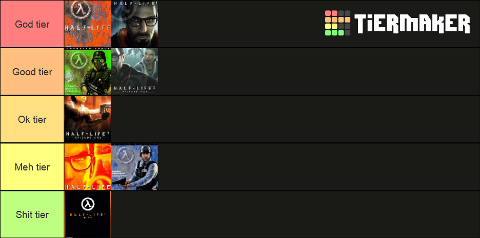 Half-Life Tier List (Community Rankings) - TierMaker