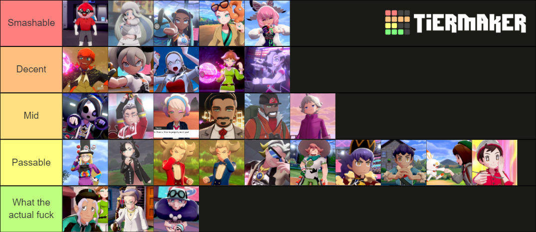 Pokemon Sword and Shield Characters Tier List (Community Rankings) - TierMaker