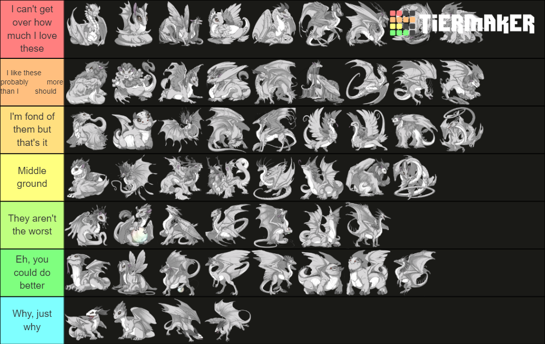 Flight Rising breed poses Tier List (Community Rankings) - TierMaker