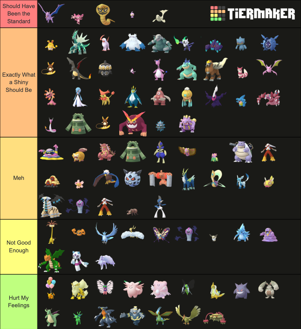 Shiny Pokémon Tier List (Community Rankings) - TierMaker