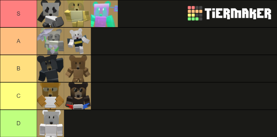 bee swarm simulator bear Tier List (Community Rankings) - TierMaker