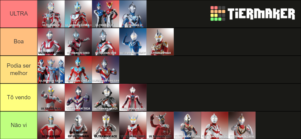 Ultraman Series Tier List (Community Rankings) - TierMaker