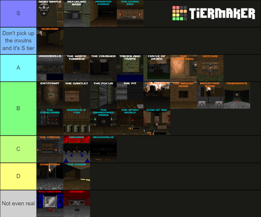 Doom 2 Levels Tier List (Community Rankings) - TierMaker