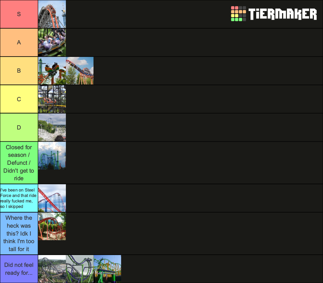 The Coasters of Six Flags New England Tier List (Community Rankings ...