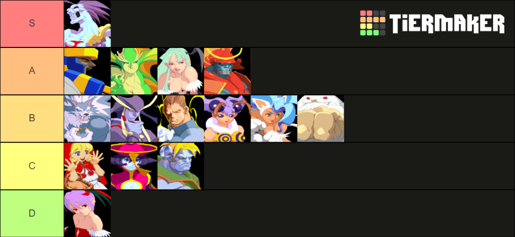 Vampire Savior Characters Tier List (Community Rankings) - TierMaker