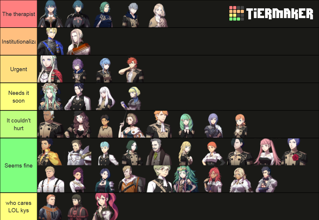 FE3H Therapy Tierlist Tier List (Community Rankings) - TierMaker