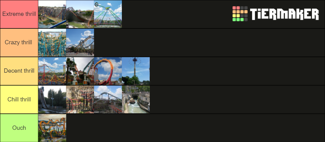 Six Flags Fiesta Texas Rides Tier List (Community Rankings) - TierMaker
