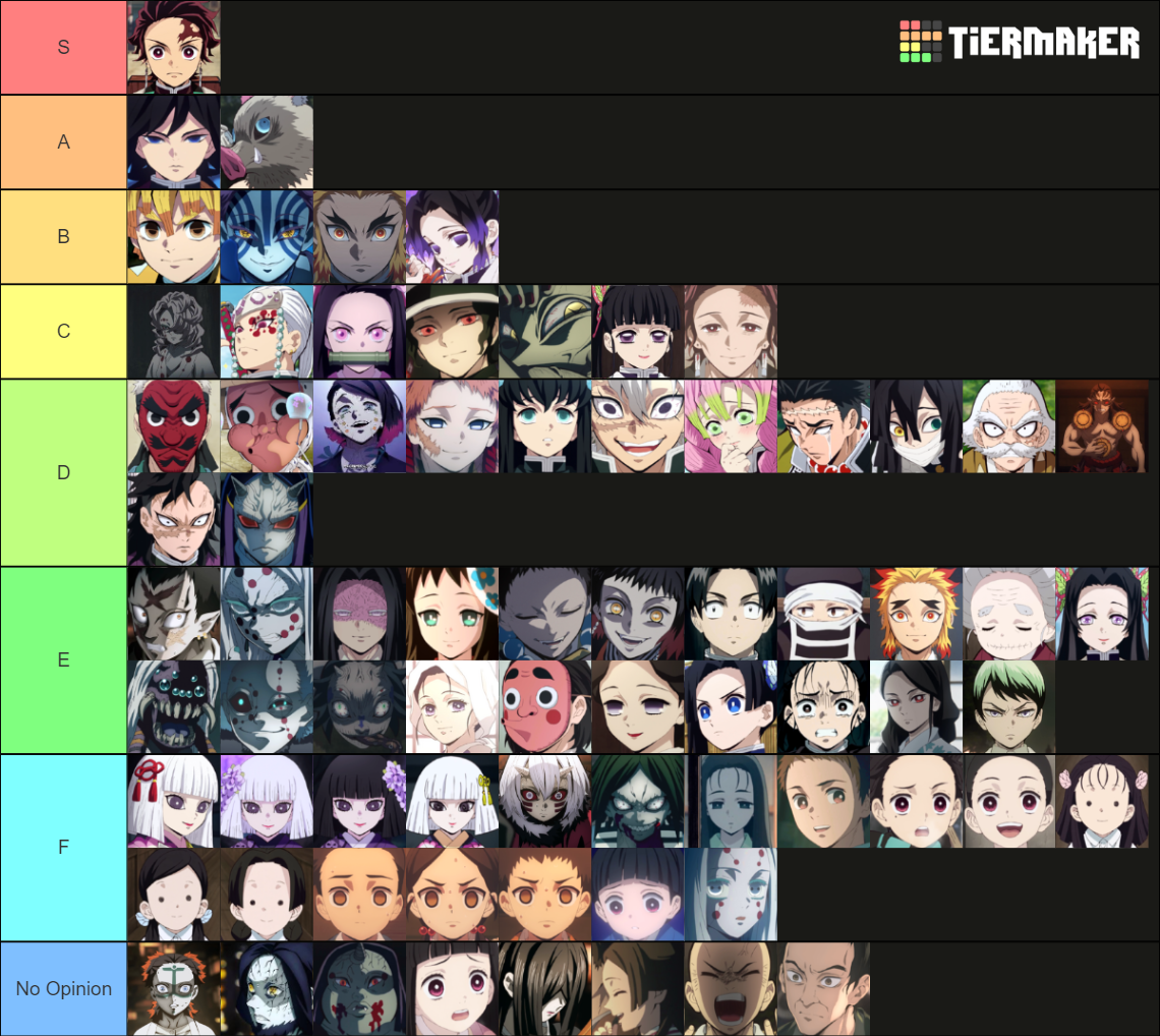 Demon Slayer Characters (Anime) Tier List (Community Rankings) - TierMaker