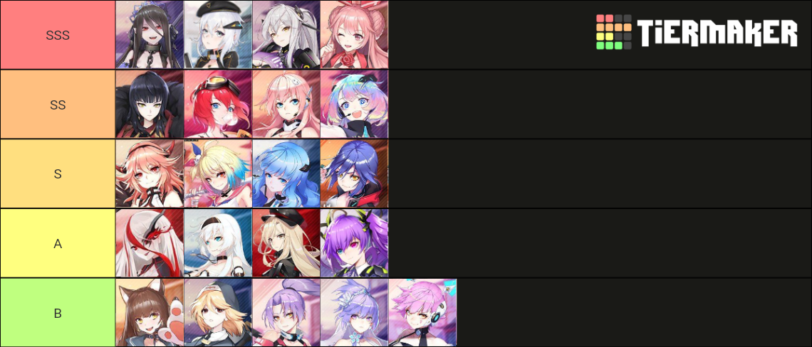 Visual Squad Waifu Tier List Community Rankings Tiermaker