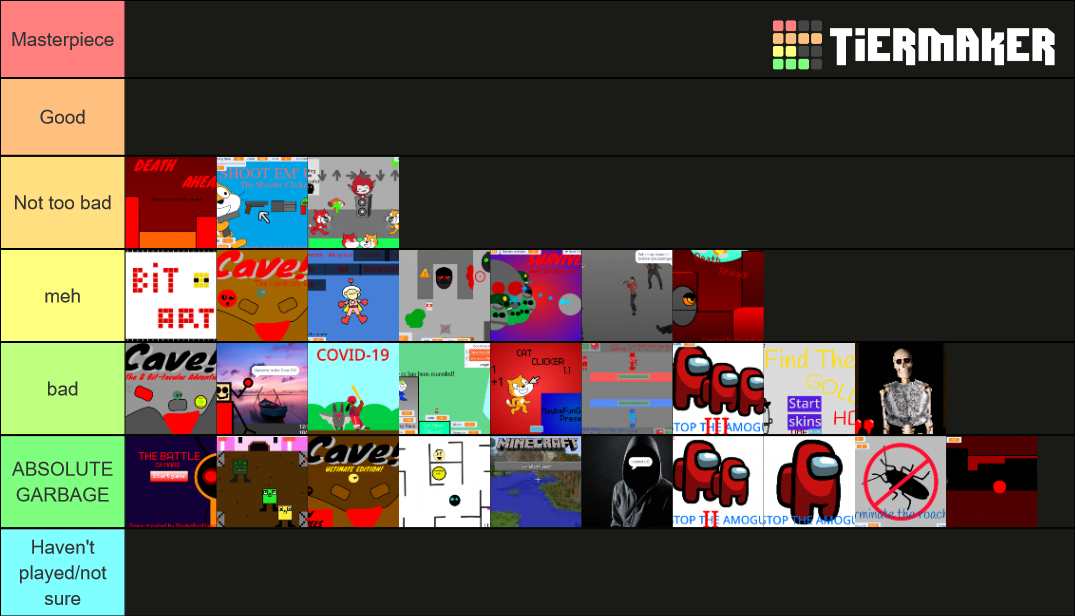 Aiden's scratch projects Tier List (Community Rankings) - TierMaker