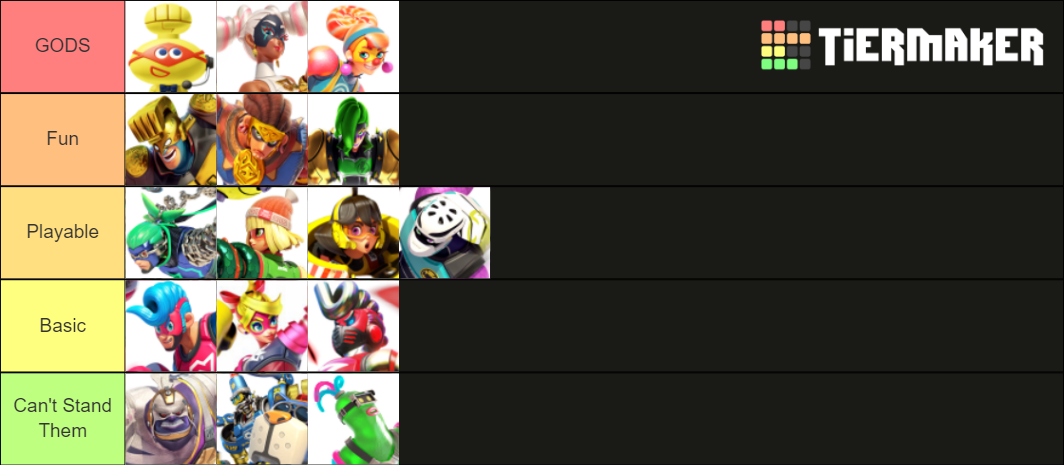 ARMS (Nintendo) Tier List (Community Rankings) - TierMaker